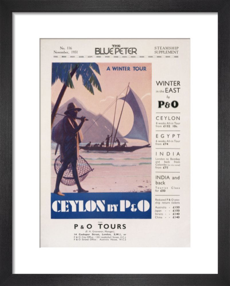 P&O Ceylon Advert, 1931 – P&O Heritage Prints