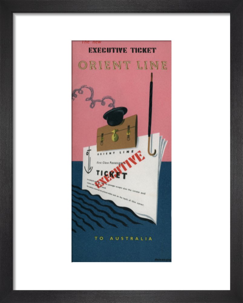 The New Executive Ticket to Australia – P&O Heritage Prints